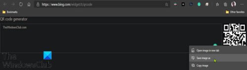 How to create QR Codes using Bing search engine