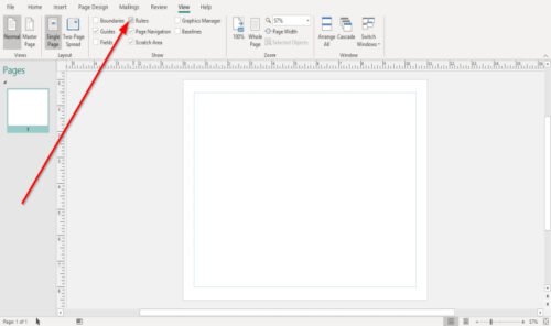 How to Show or Hide, and Use the Ruler Bar in Publisher