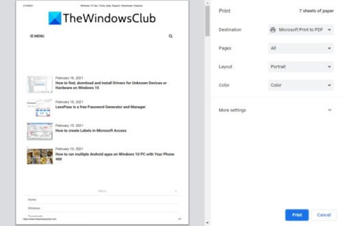 How to save webpages as PDF in Chrome or Firefox