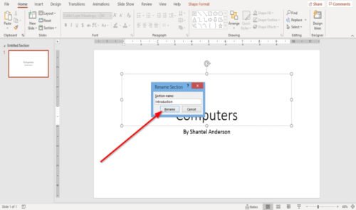 How to create Sections in PowerPoint
