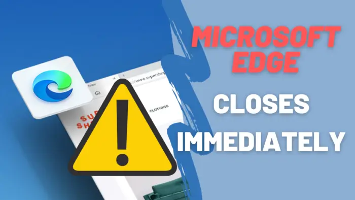 Edge closes immediately after opening on Windows Edge closes immediately after opening on Windows