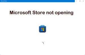 Microsoft Store not working or closes immediately after opening