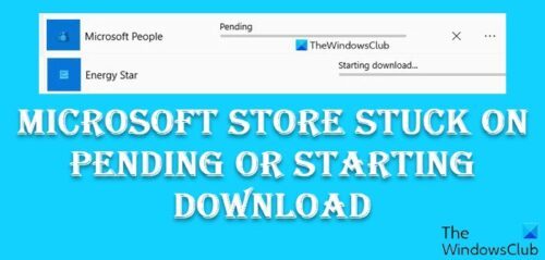 Microsoft Store stuck on Pending or Starting Download
