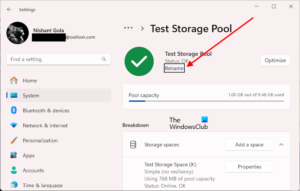 How to Rename Storage Pool for Storage Spaces in Windows 11/10