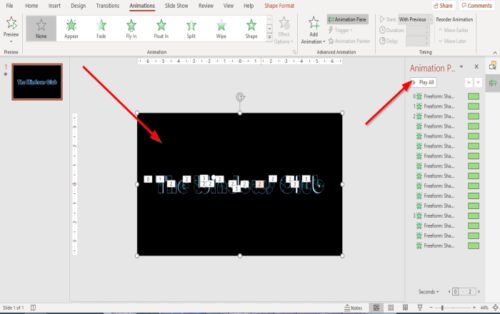Create Particle Text effect or Explosion animation in PowerPoint