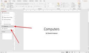 How to create Sections in PowerPoint