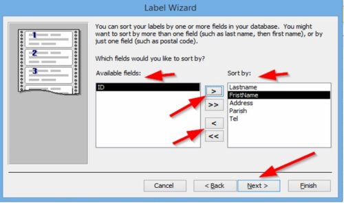 How to create Labels in Access?