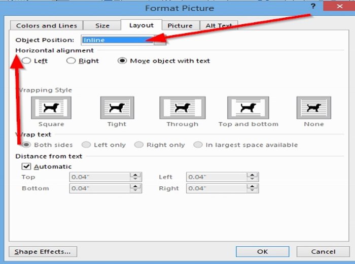 How to align Objects or arrange Pictures in Publisher