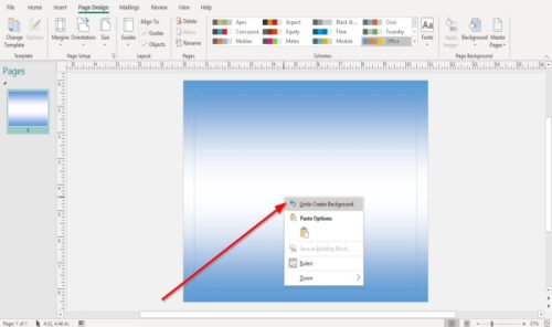 How to create and add a Background in Publisher
