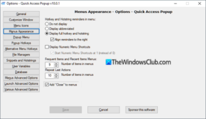 Quick Access Popup: Manage frequently used files and folders easily