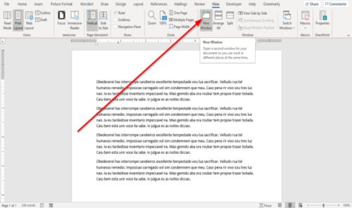 How to display and work with multiple windows in Word