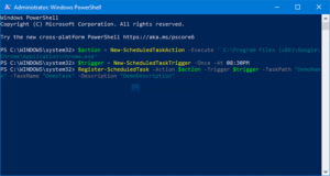 Delete or Create a Scheduled Task with PowerShell in Windows 11