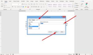 How to create, insert and move a Bookmark in Word