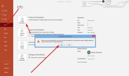 How to create and insert Digital Signature in PowerPoint presentation