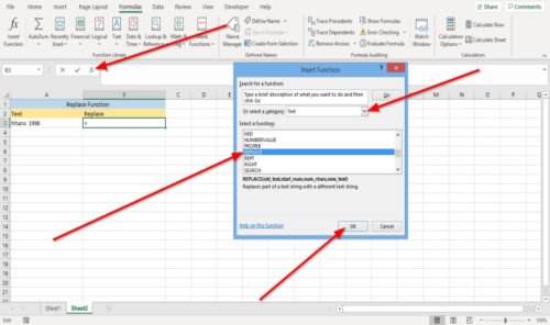 How to use Substitute and Replace Functions in Excel