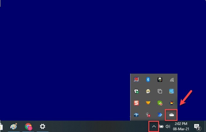 OneDrive icon missing from Taskbar in Windows 11 OneDrive icon missing from Taskbar in Windows 11