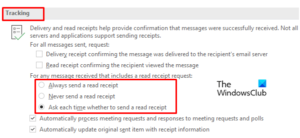 How to enable and request Delivery or Read Receipt in Outlook