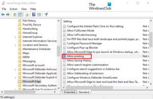 How to Enable or Disable Printing in Microsoft Edge in Windows 11