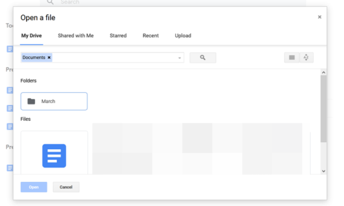 How to create a folder in Google Docs and access it