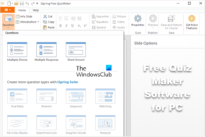 Best Free Quiz Maker software for Windows PC