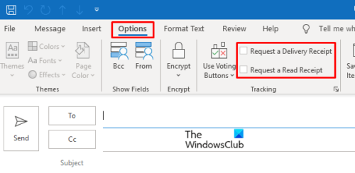 How to enable and request Delivery or Read Receipt in Outlook