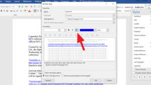 How to remove Underline from Hyperlink in Word