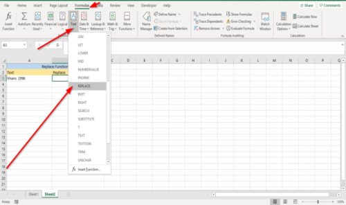 How to use Substitute and Replace Functions in Excel