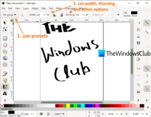 Best free Calligraphy software for Windows 11/10