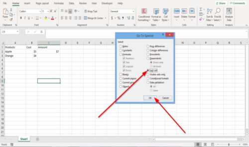 How to Navigate Excel sheets