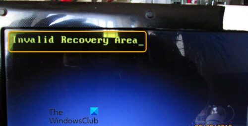Fix Invalid Recovery Area error on Windows computer