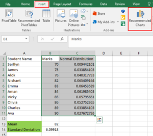 How to create a Bell Curve in Excel