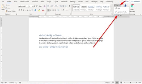 How to create, insert and move a Bookmark in Word