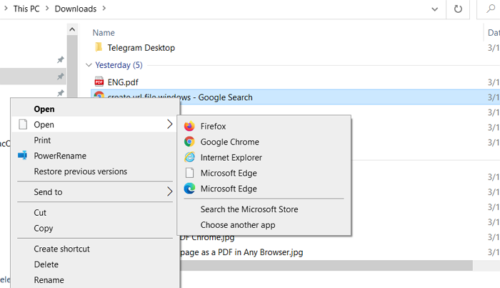How to open .URL files with any Browser in Windows 11/10