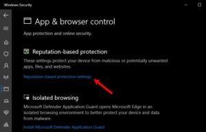 Turn On or Off Reputation-based protection settings in Windows 11