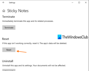 Sticky Notes stuck on Loading Sticky Notes