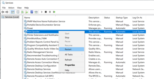 Computer freezes when printing in Windows 11