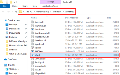 What is Sihost.exe used for in Windows 11?