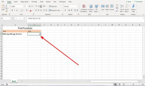 How to use Find and FindB functions in Excel