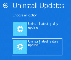 Uninstall Quality or Feature Update when Windows 11/10 won't boot