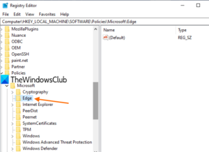 Disable Guest Mode in Microsoft Edge using Windows Registry