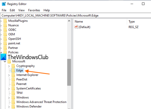 Disable Guest Mode in Microsoft Edge using Windows Registry