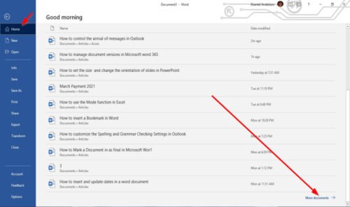 How to manage Document Versions in Word