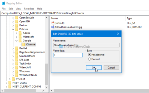 How to disable Dinosaur game in Chrome when device is offline