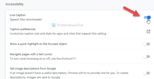 How to enable Live Caption feature for Audio or Video on Chrome