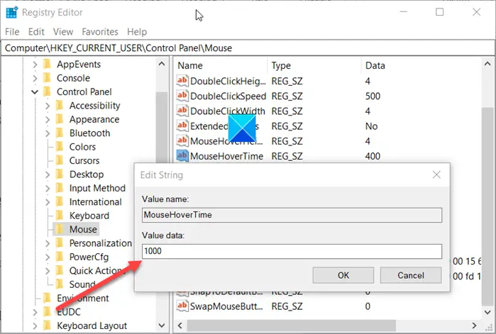 How to change Mouse Hover Time in Windows 11 How to change Mouse Hover Time in Windows 11