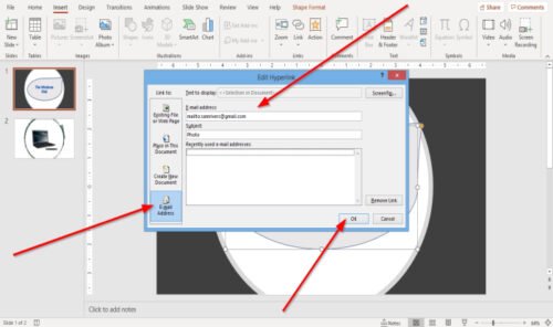 How to link Elements, Content or Objects to a PowerPoint slide