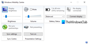 How to open Windows Mobility Centre in Windows 11