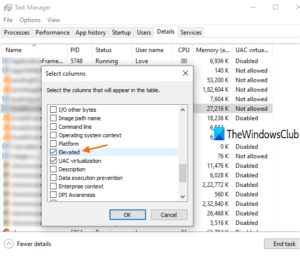 How to check if a Process is running as Administrator in Windows 11/10