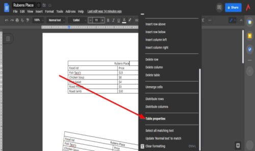 How to Rotate and Color a Table in Google Docs