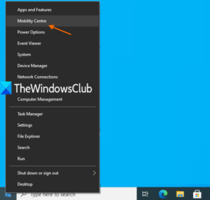 How to open Windows Mobility Centre in Windows 11/10